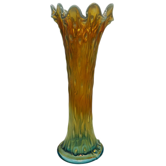 Northwood | Accents | Vintage Northwood Aqua Opal Tree Trunk Vase ...